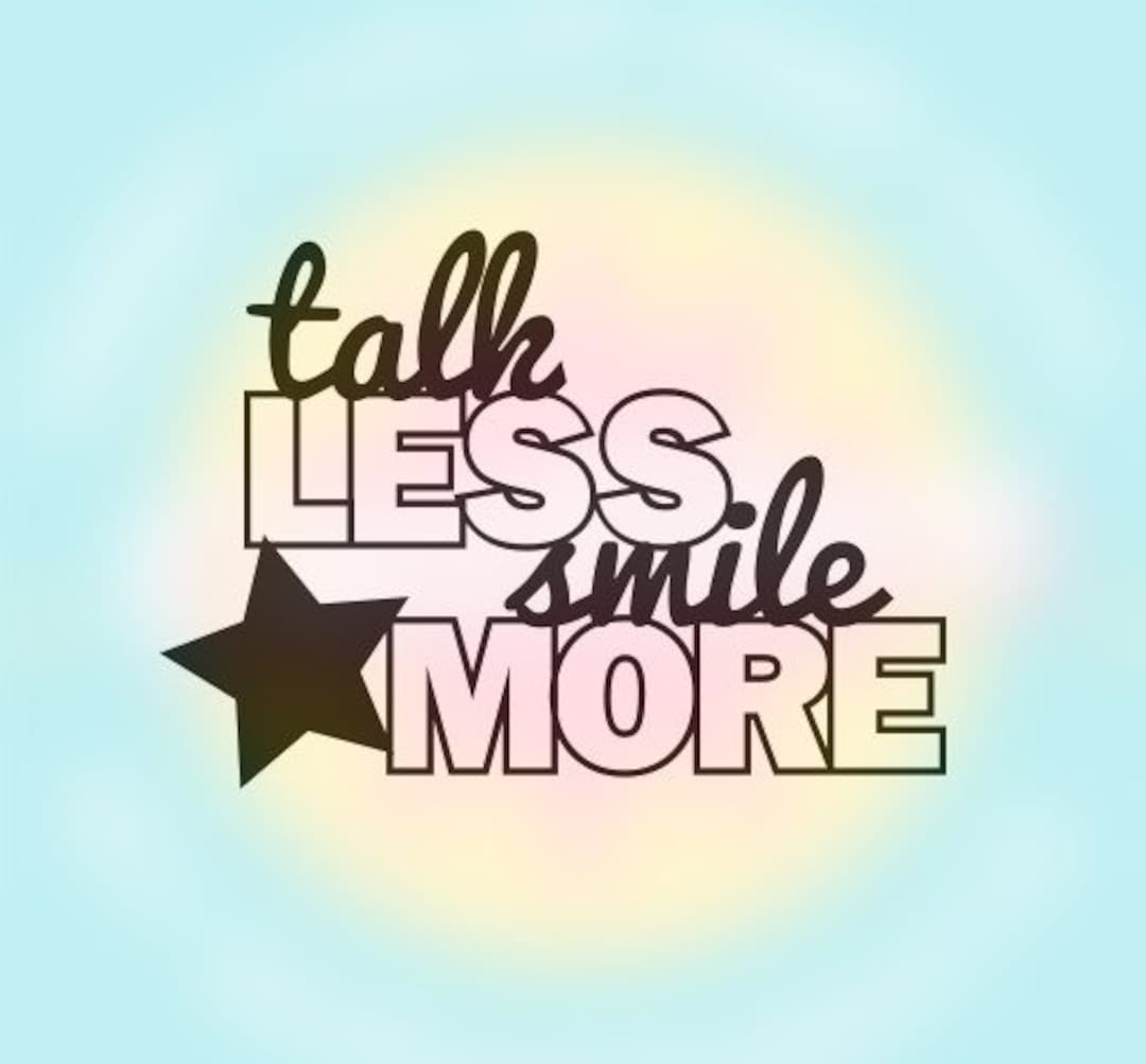 Talk Less Smile More Hamilton Digital Cutfile SVG & PDF - Etsy