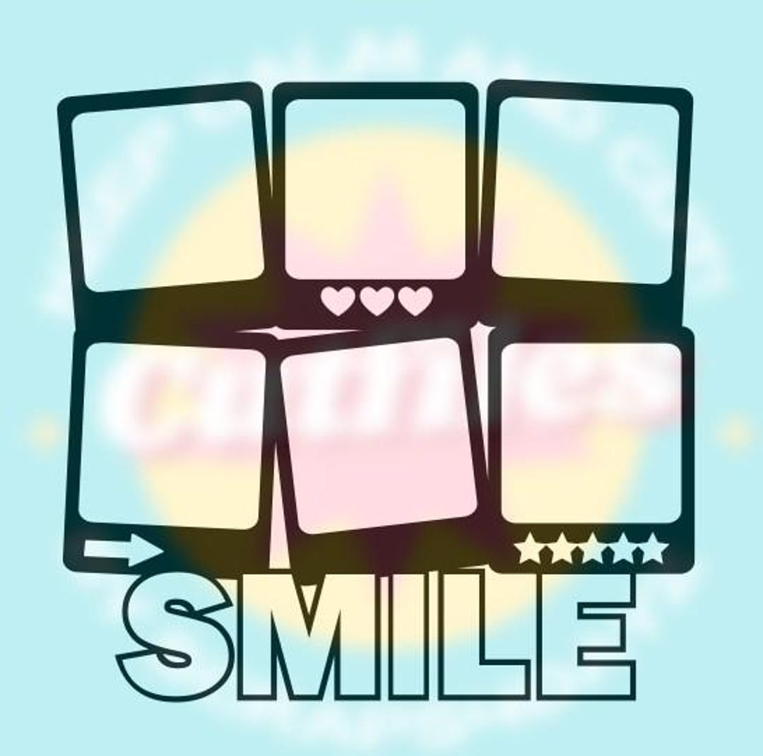 Smile Photo Frames Digital Cutfile SVG PNG JPEG - Etsy