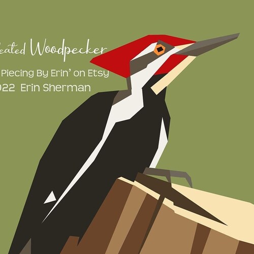 Pileated Woodpecker Bird Applique Quilt Pattern Digital - Etsy