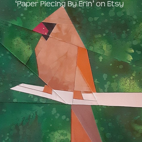 Cardinal Paper Piecing Pattern - Etsy