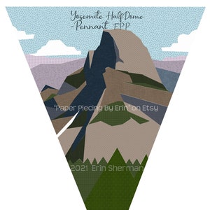 Yosemite Pennant Paper Piecing Pattern - Etsy