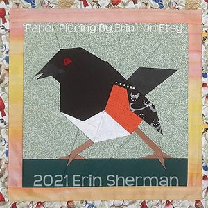 Rufous Sided Towhee Paper Piecing Pattern - Etsy