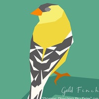 Amercian Goldfinch Fpp--backyard Birds Series--paper Piecing Quilt ...
