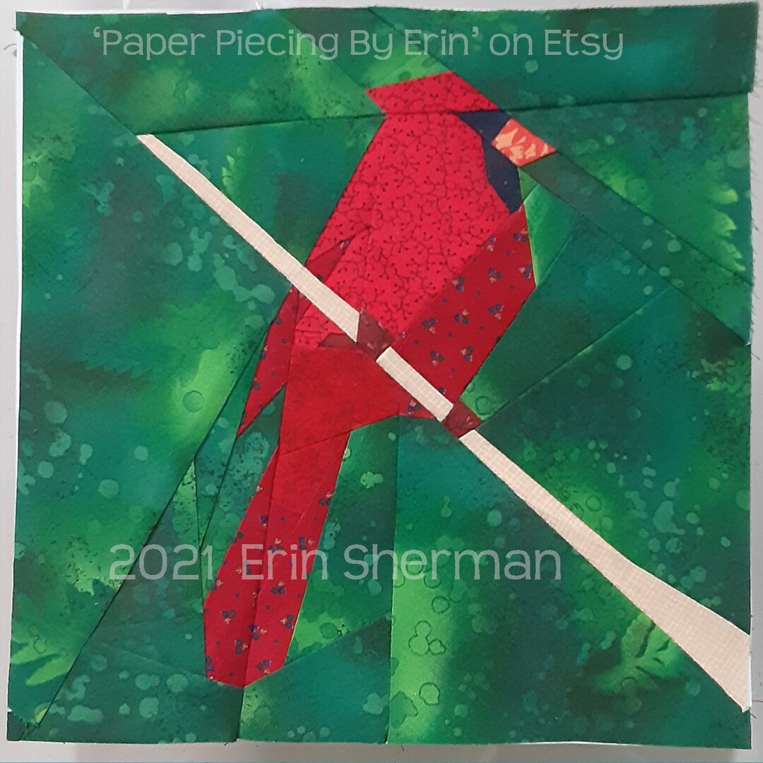 Cardinal Paper Piecing Pattern - Etsy