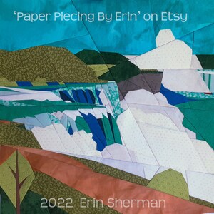 12inch Niagara Falls Paper Piecing Pattern Square Block FPP - Etsy