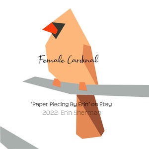 Female Cardinal Paper Piecing Pattern - Etsy