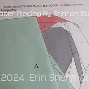 Red-headed Woodpecker Paper Piecing Pattern - Etsy