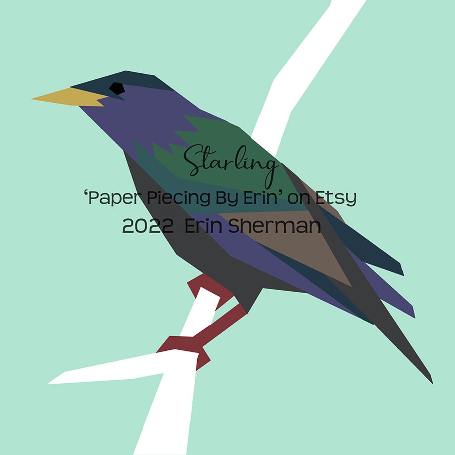 Starling Bird Paper Piecing Pattern - Etsy