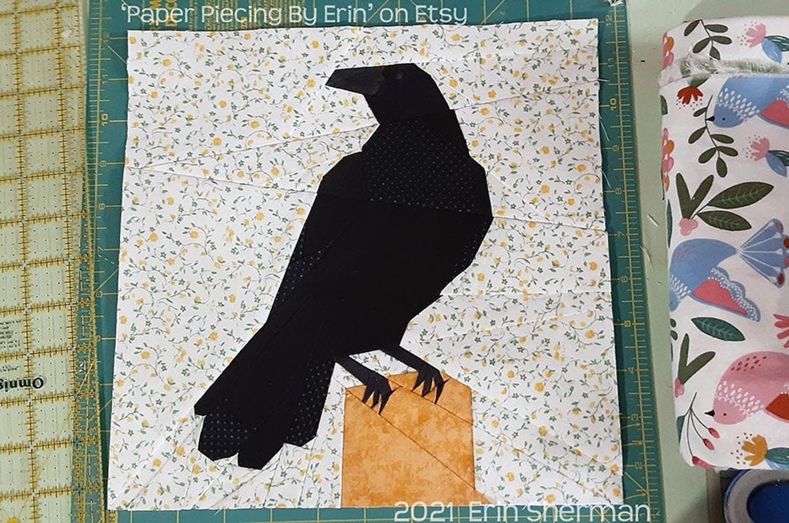 Raven Paper Piecing Pattern - Etsy