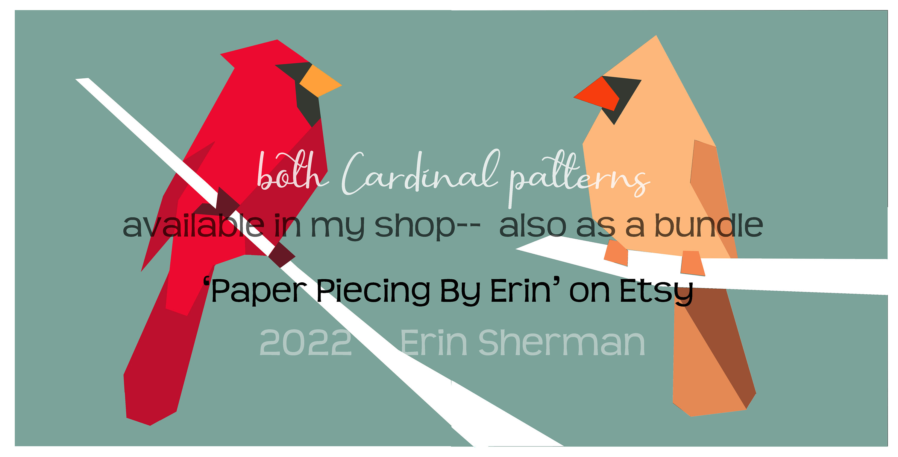 Female Cardinal Paper Piecing Pattern - Etsy