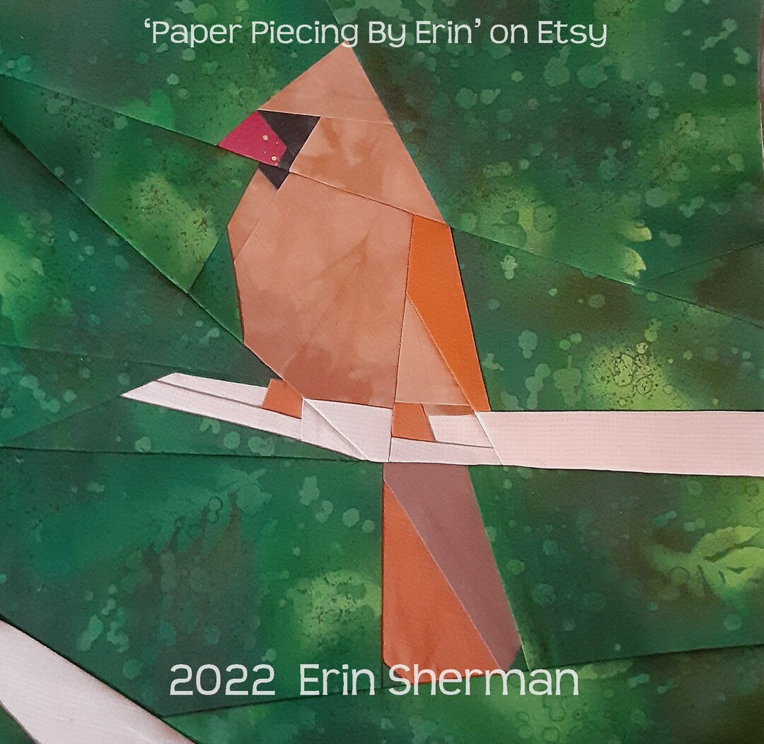 Female Cardinal Paper Piecing Pattern - Etsy