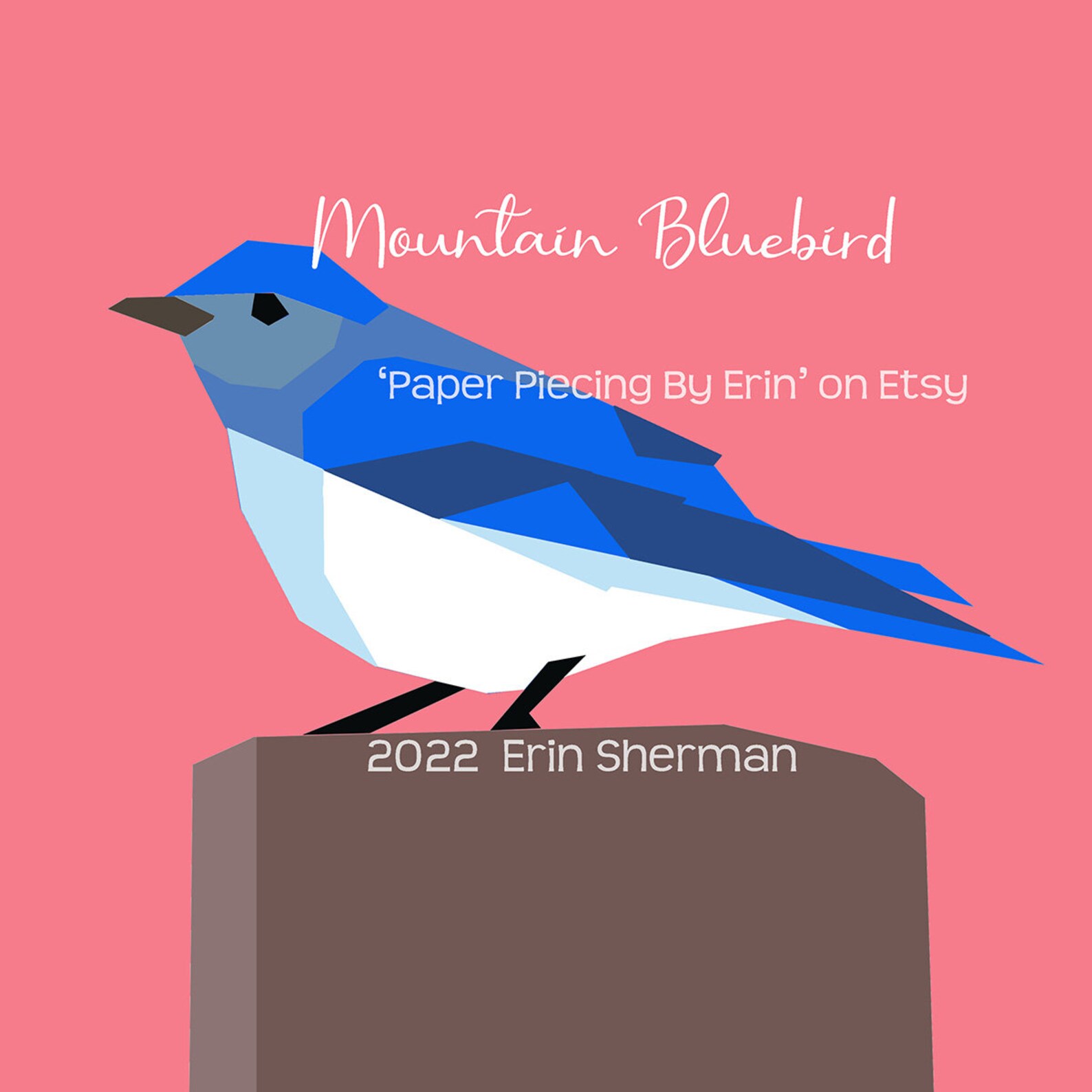 Mountain Bluebird Paper Piecing Pattern - Etsy