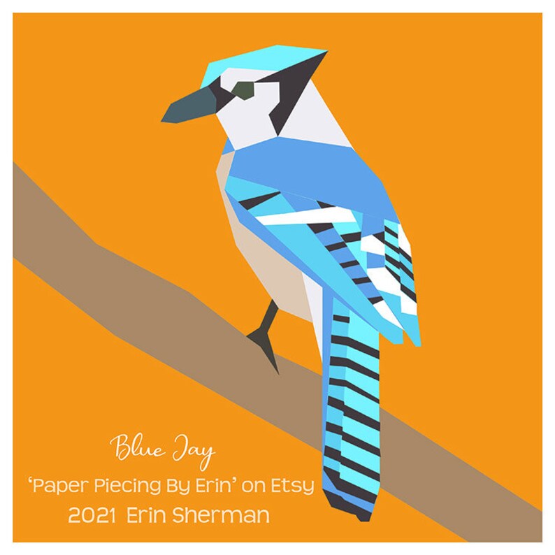 Blue Jay Paper Piecing Pattern - Etsy