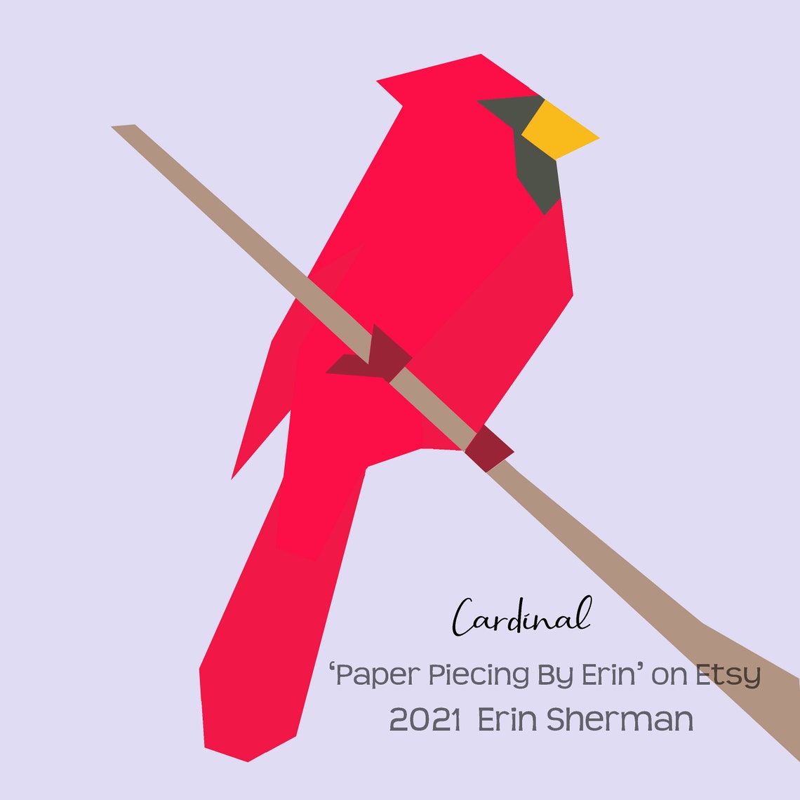 Cardinal Paper Piecing Pattern - Etsy
