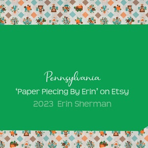 Pennsylvania State Paper Piecing Pattern - Etsy