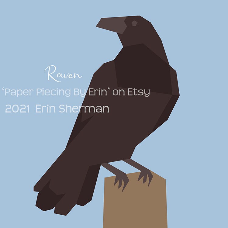 Raven Paper Piecing Pattern - Etsy
