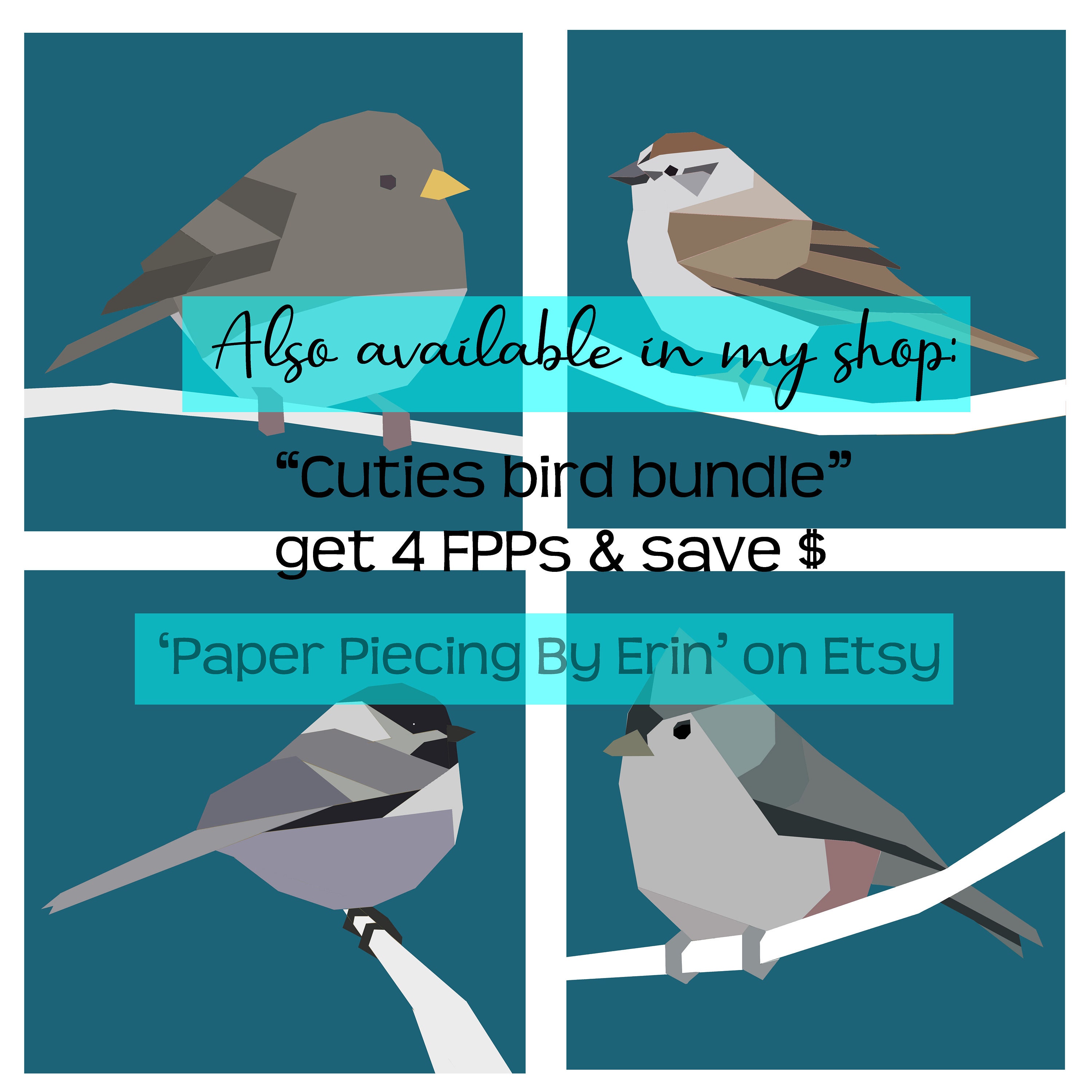 Chipping Sparrow Paper Piecing Pattern Etsy