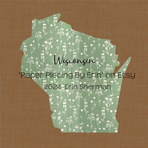 Wisconsin State Paper Piecing Pattern - Etsy