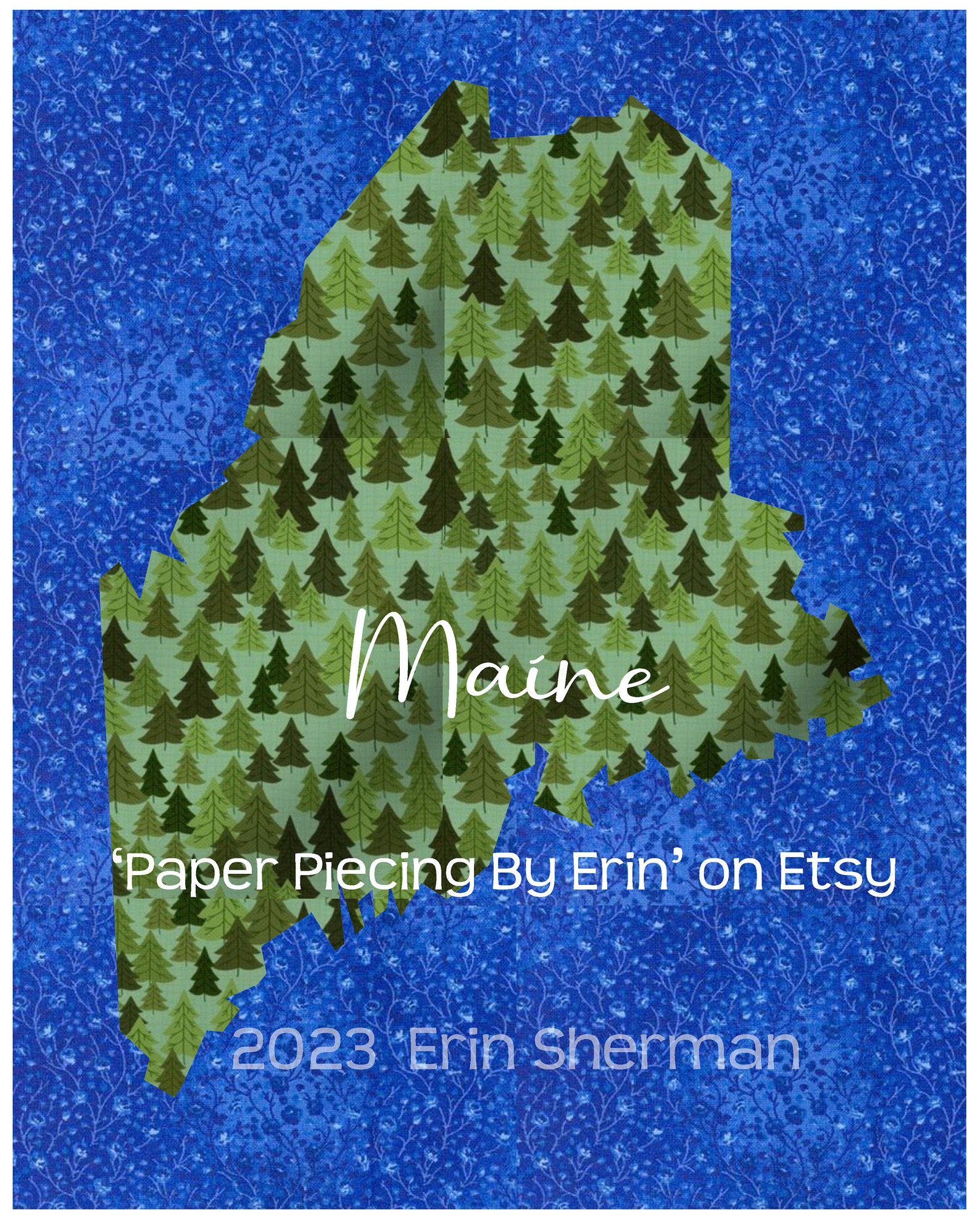 Maine State Paper Piecing Pattern - Etsy