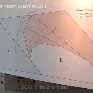 Eastern Bluebird Paper Piecing Pattern - Etsy