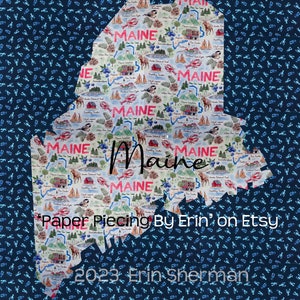 Maine State Paper Piecing Pattern - Etsy