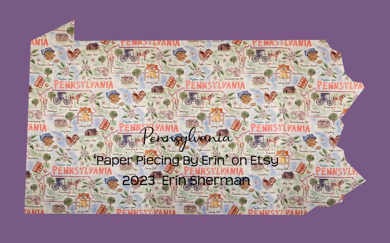 Pennsylvania State Paper Piecing Pattern - Etsy