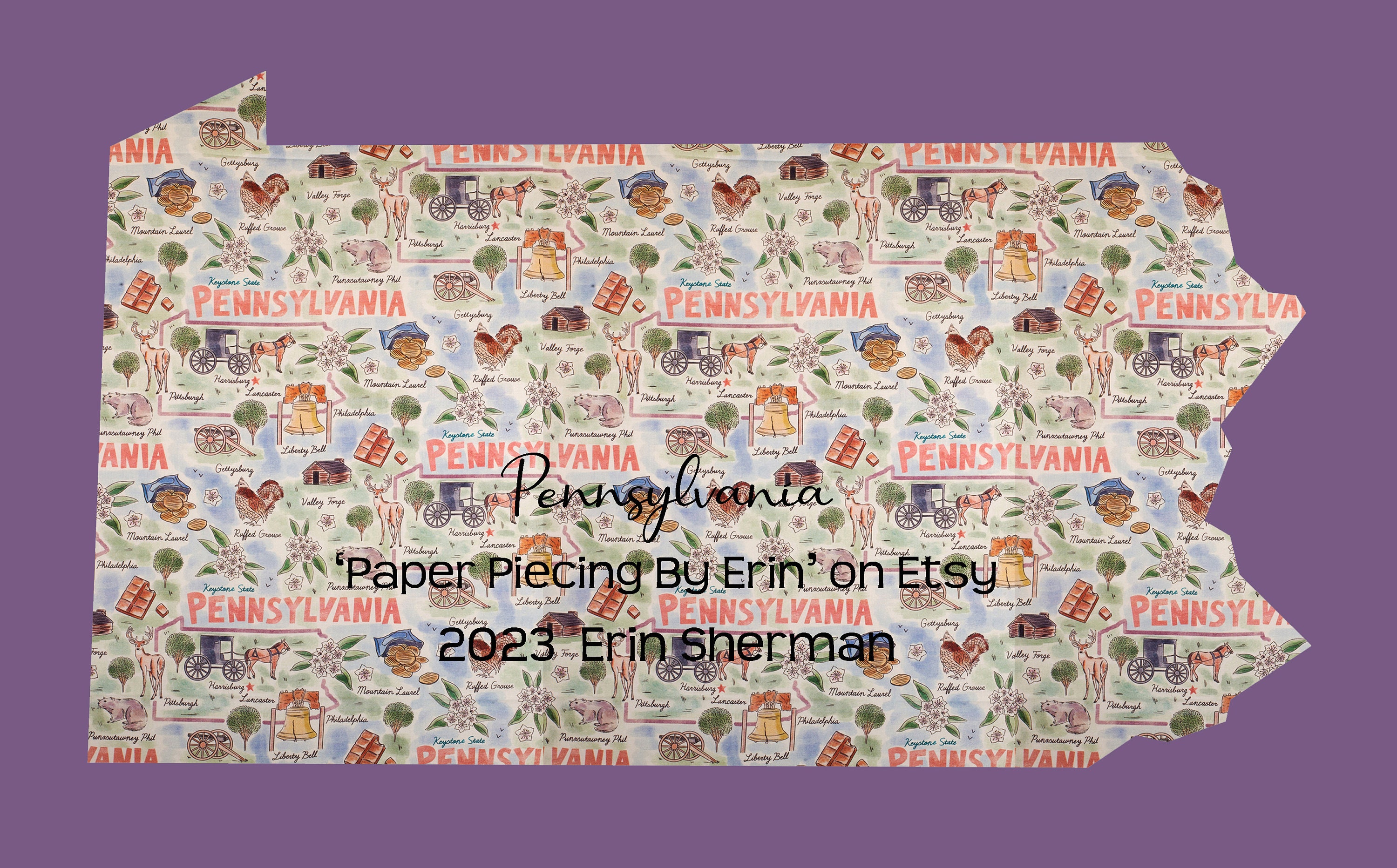 Pennsylvania State Paper Piecing Pattern - Etsy