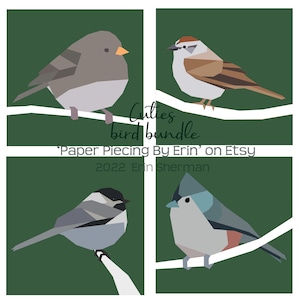 Cuties Bird Bundle 4 Paper Piecing Patterns - Etsy