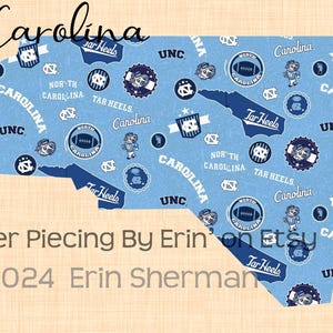 North Carolina State Paper Piecing Pattern - Etsy