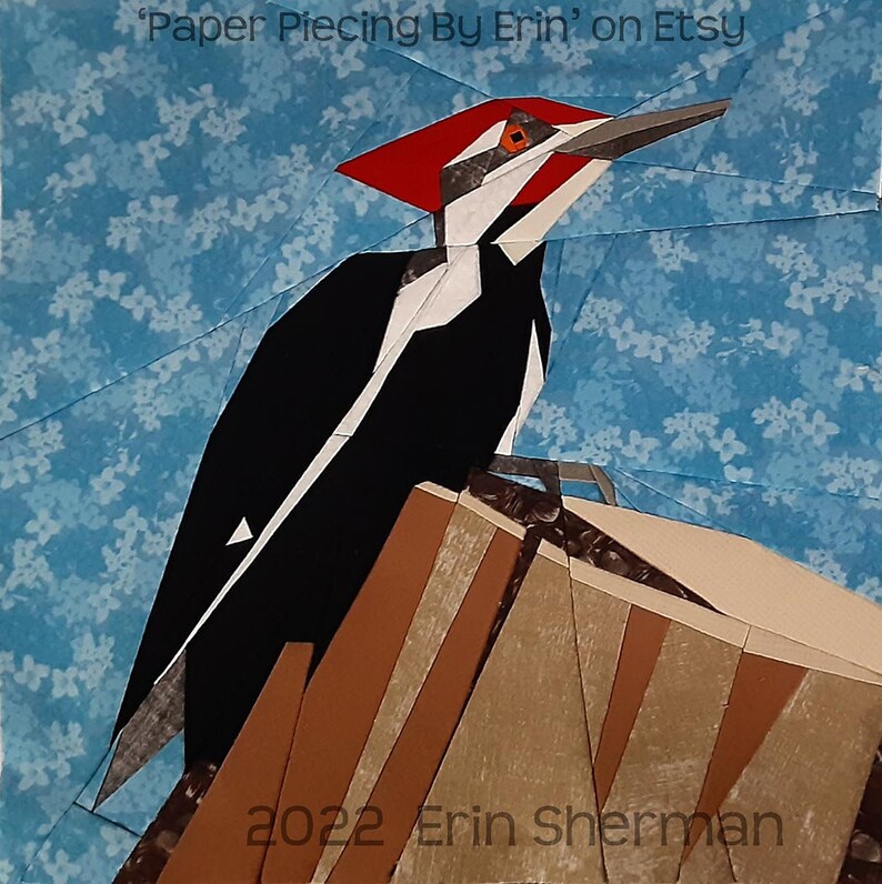 Pileated Woodpecker Paper Piecing Pattern - Etsy