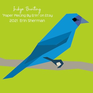 Indigo Bunting Paper Piecing Pattern - Etsy
