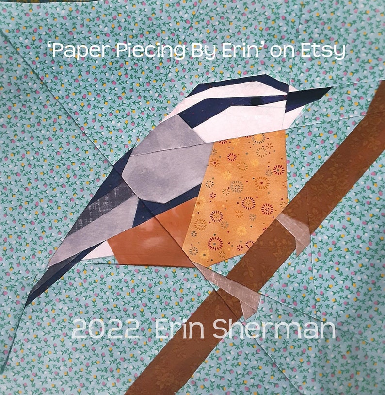 Nuthatch Bird Paper Piecing Pattern - Etsy