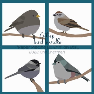 Cuties Bird Bundle 4 Paper Piecing Patterns - Etsy