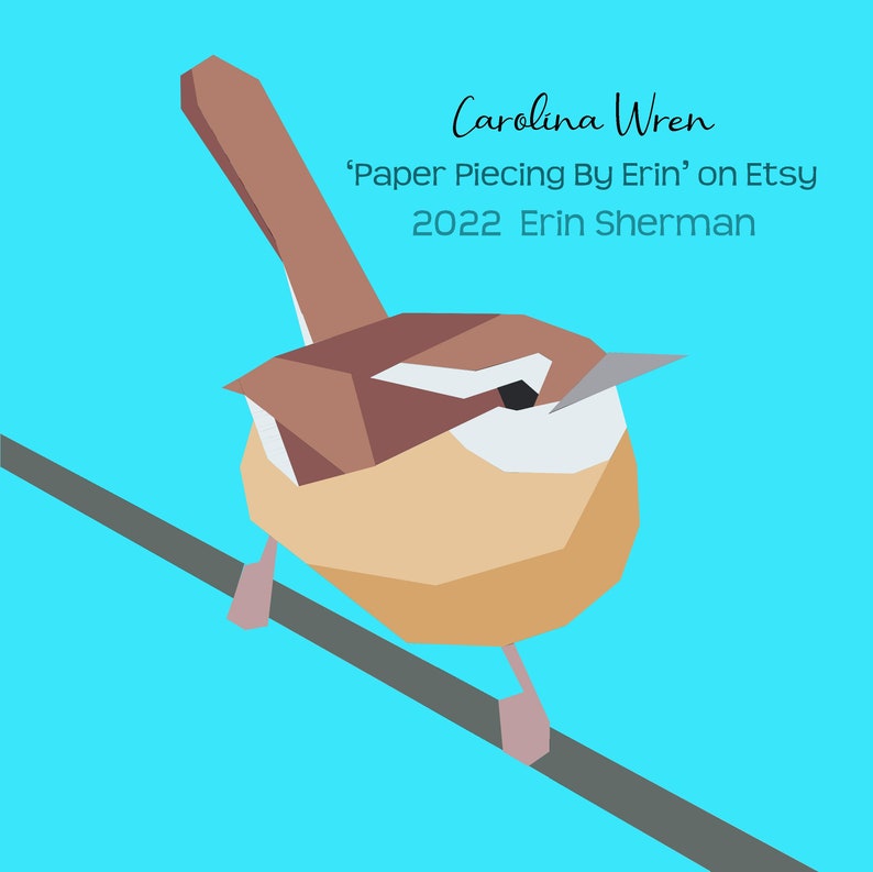 Carolina Wren Bird Paper Piecing Pattern - Etsy