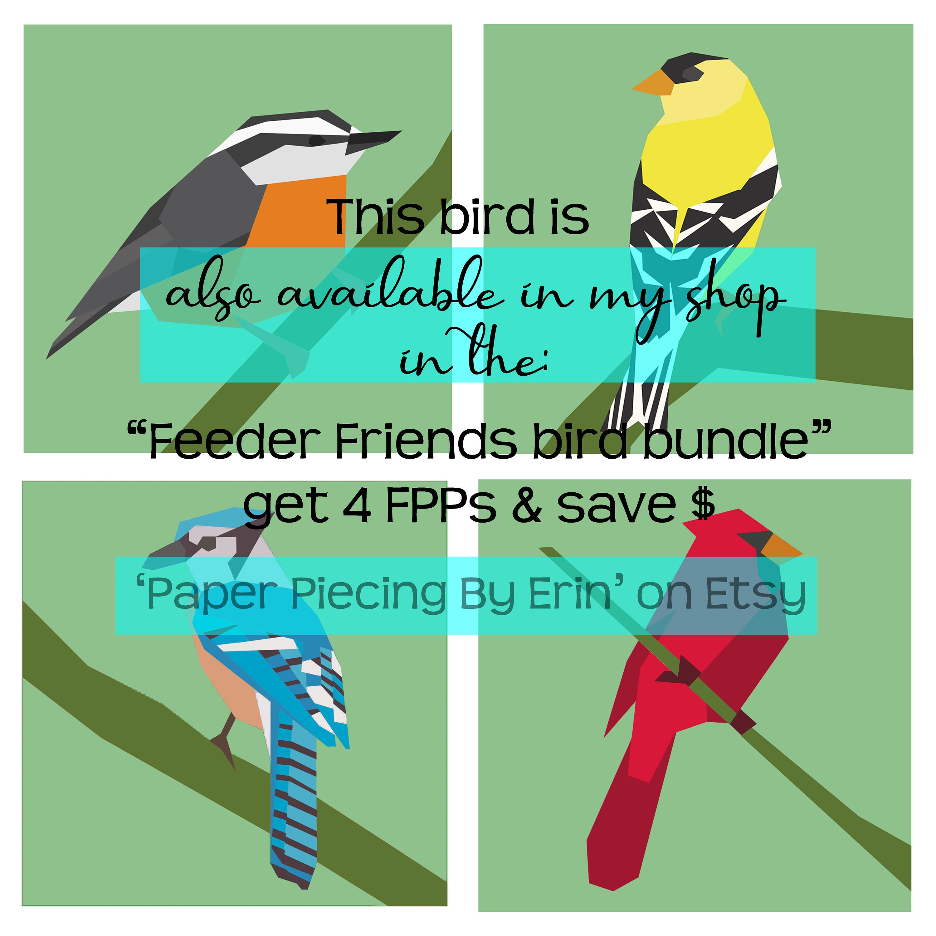 Blue Jay Paper Piecing Pattern - Etsy