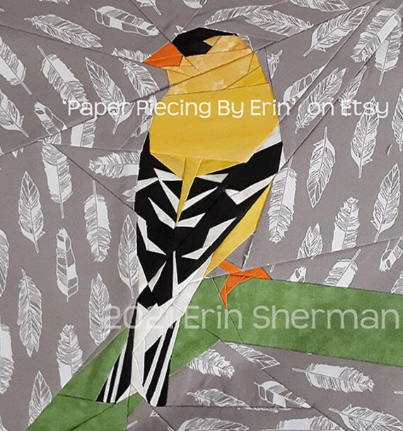 Gold Finch Paper Piecing Pattern | Etsy