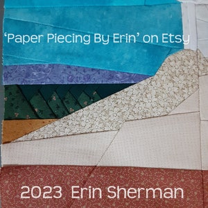 12" Yellowstone Paper Piecing Pattern Square Block National Park - Etsy