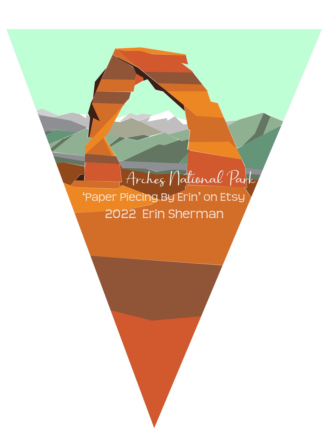 Arches Pennant Paper Piecing Pattern | Etsy