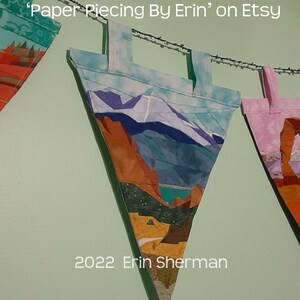 Garden of the Gods Pennant Shape Paper Piecing Pattern - Etsy