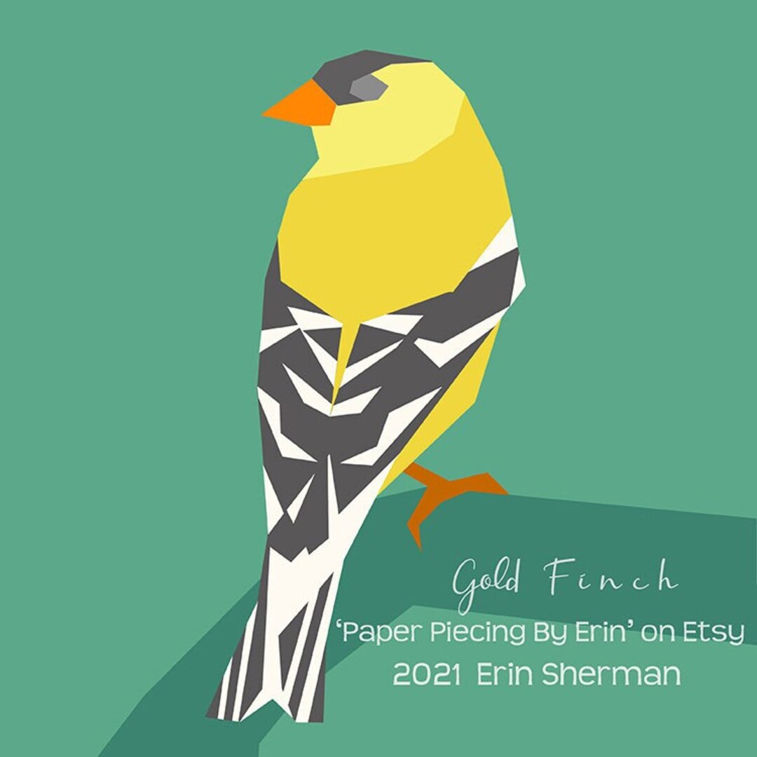 Gold Finch Paper Piecing Pattern - Etsy