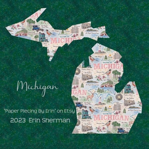 Michigan State Paper Piecing Pattern - Etsy