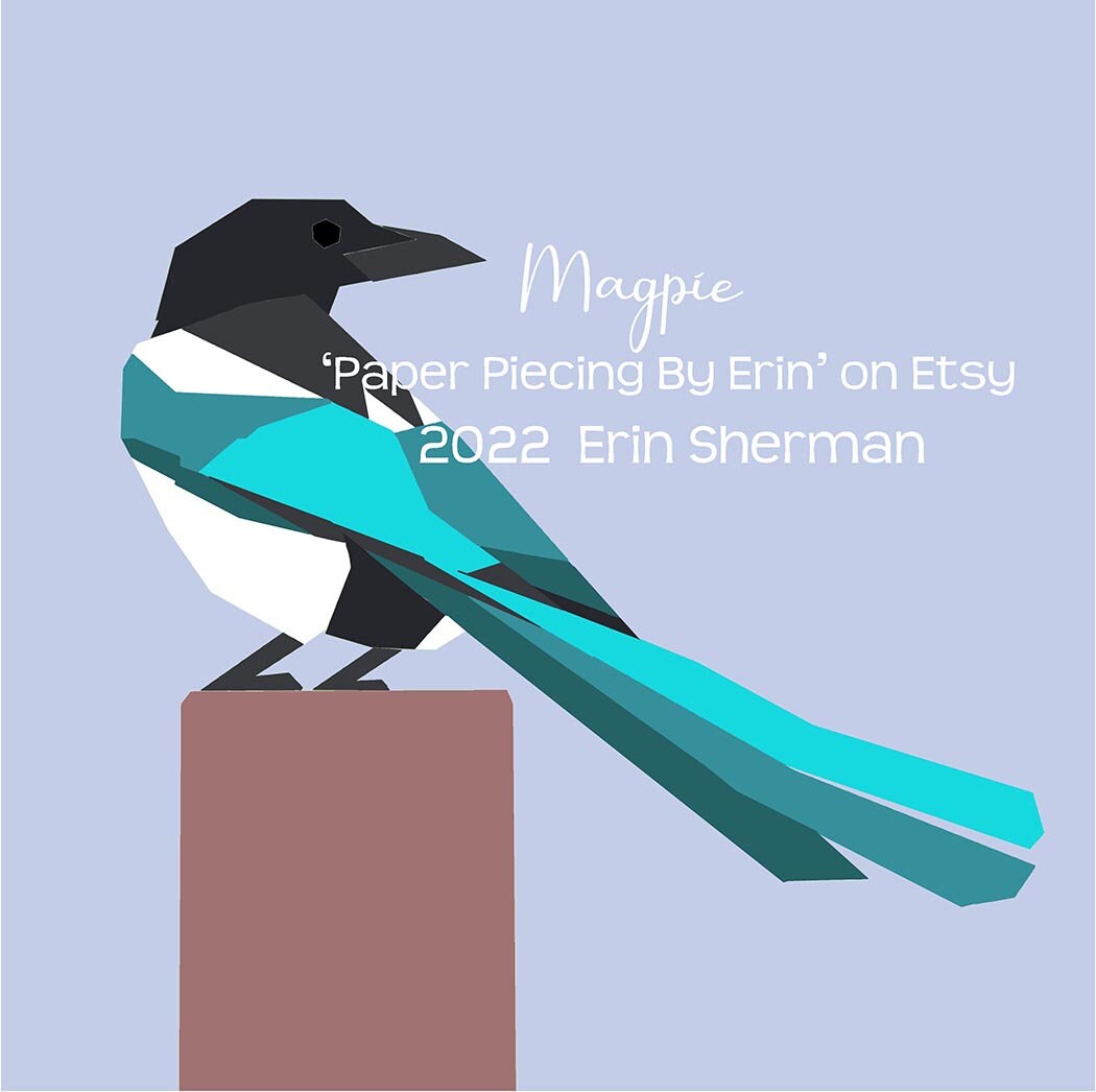 Magpie Bird Paper Piecing Pattern - Etsy