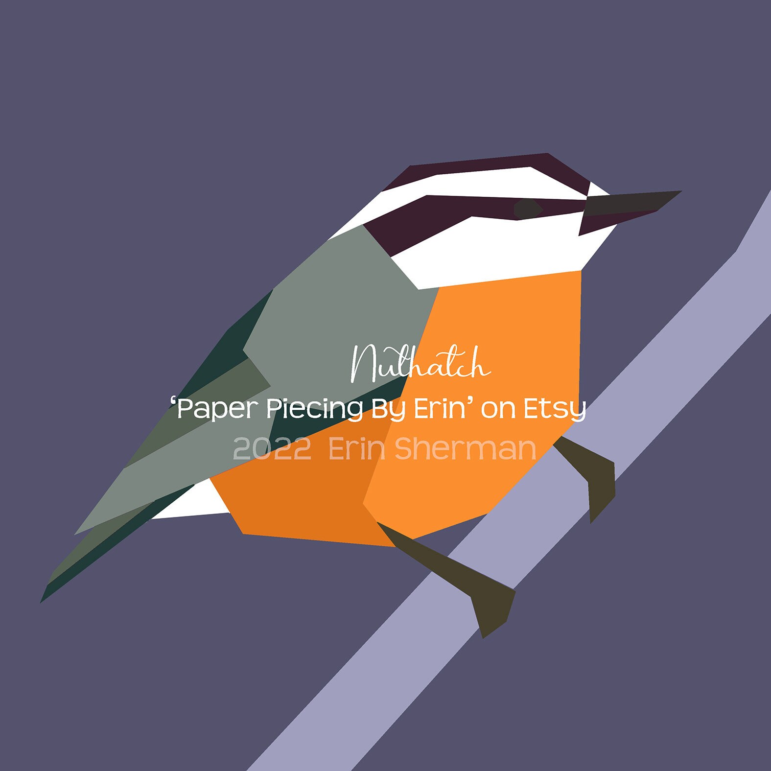 Nuthatch Bird Paper Piecing Pattern - Etsy