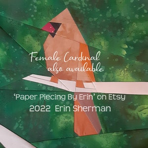 Cardinal Paper Piecing Pattern - Etsy