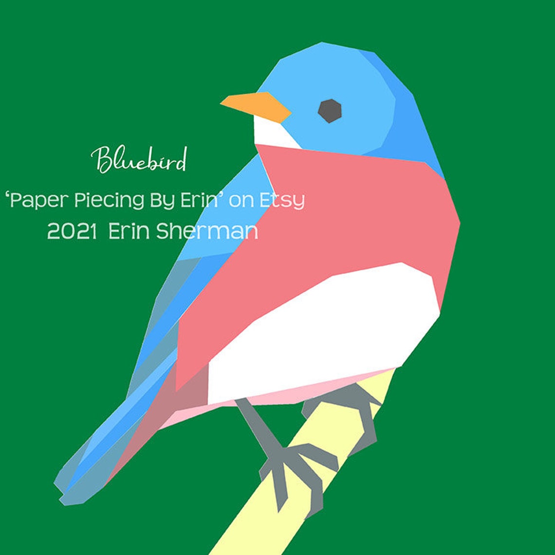 Eastern Bluebird Paper Piecing Pattern - Etsy