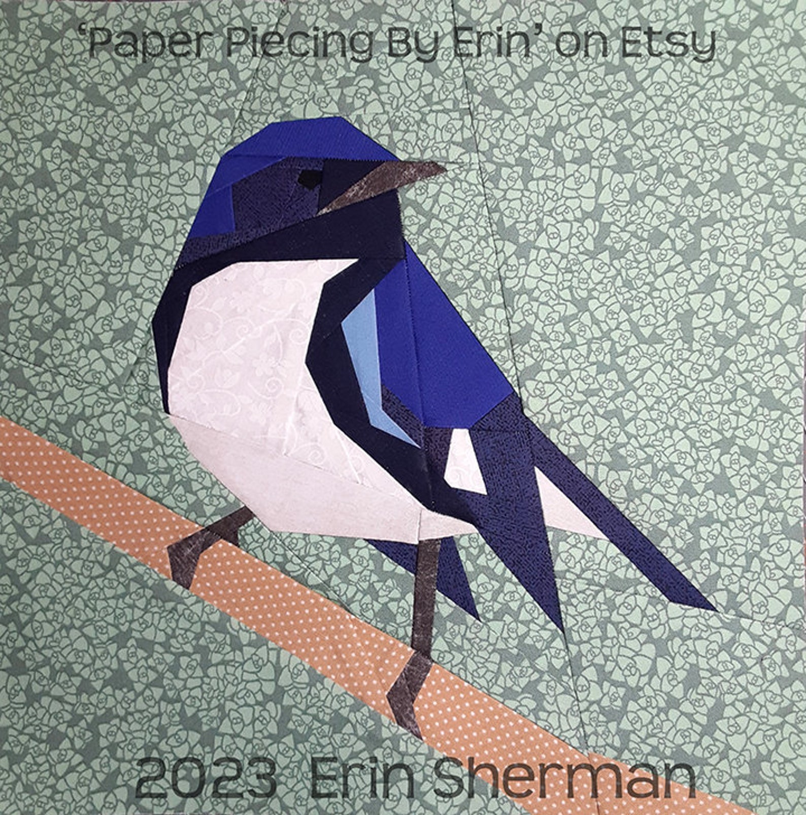 Warbler Bird Paper Piecing Pattern Black-throated Blue - Etsy