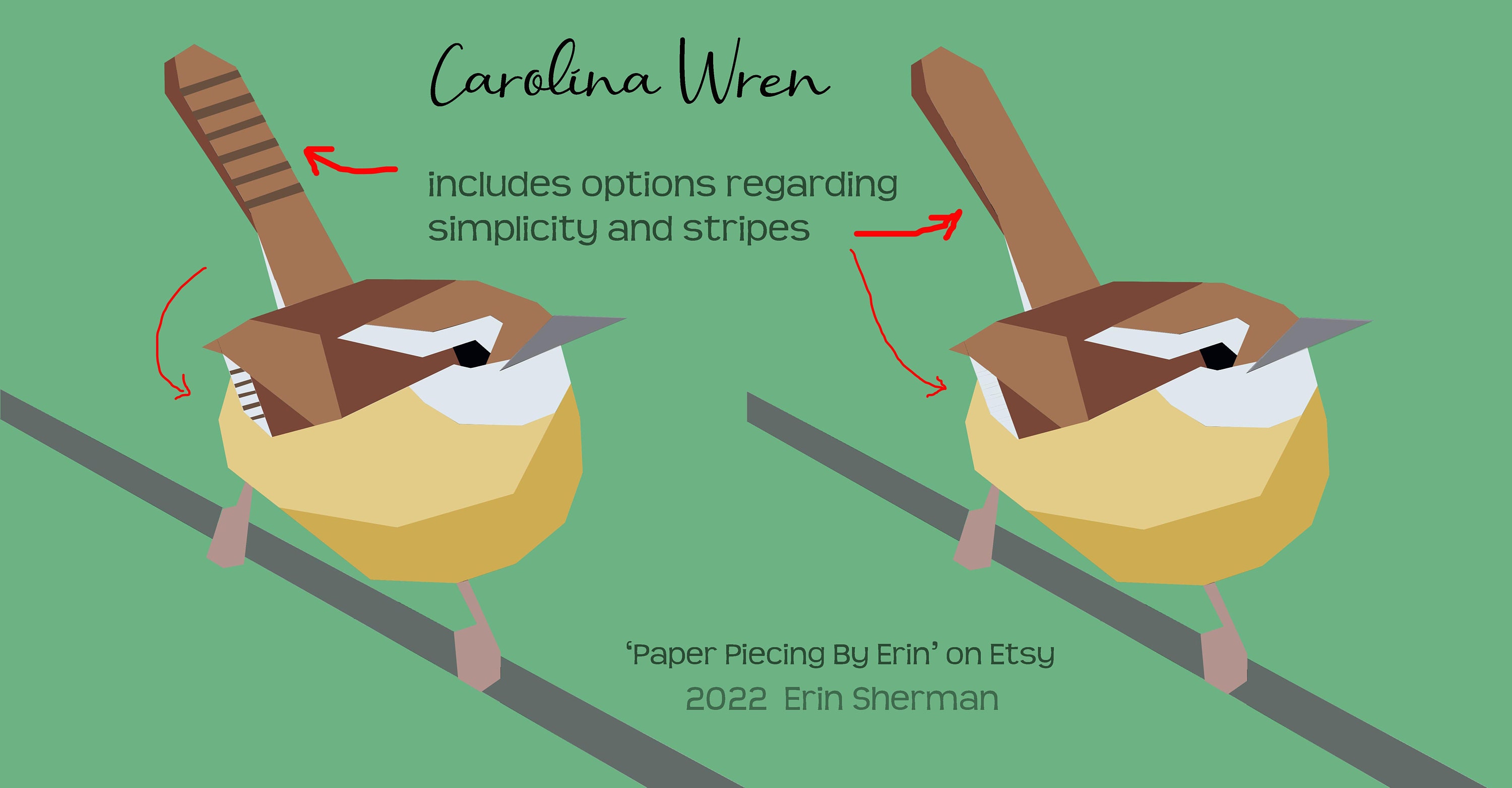 Carolina Wren Bird Paper Piecing Pattern - Etsy