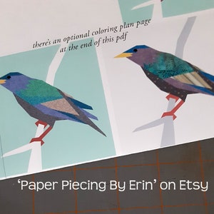 Starling Bird Paper Piecing Pattern - Etsy