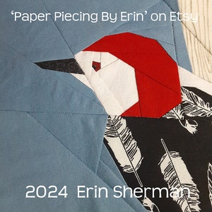 Red-bellied Woodpecker Paper Piecing Pattern - Etsy