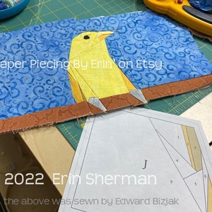 Summer Tanager Yellow Bird Paper Piecing Pattern - Etsy